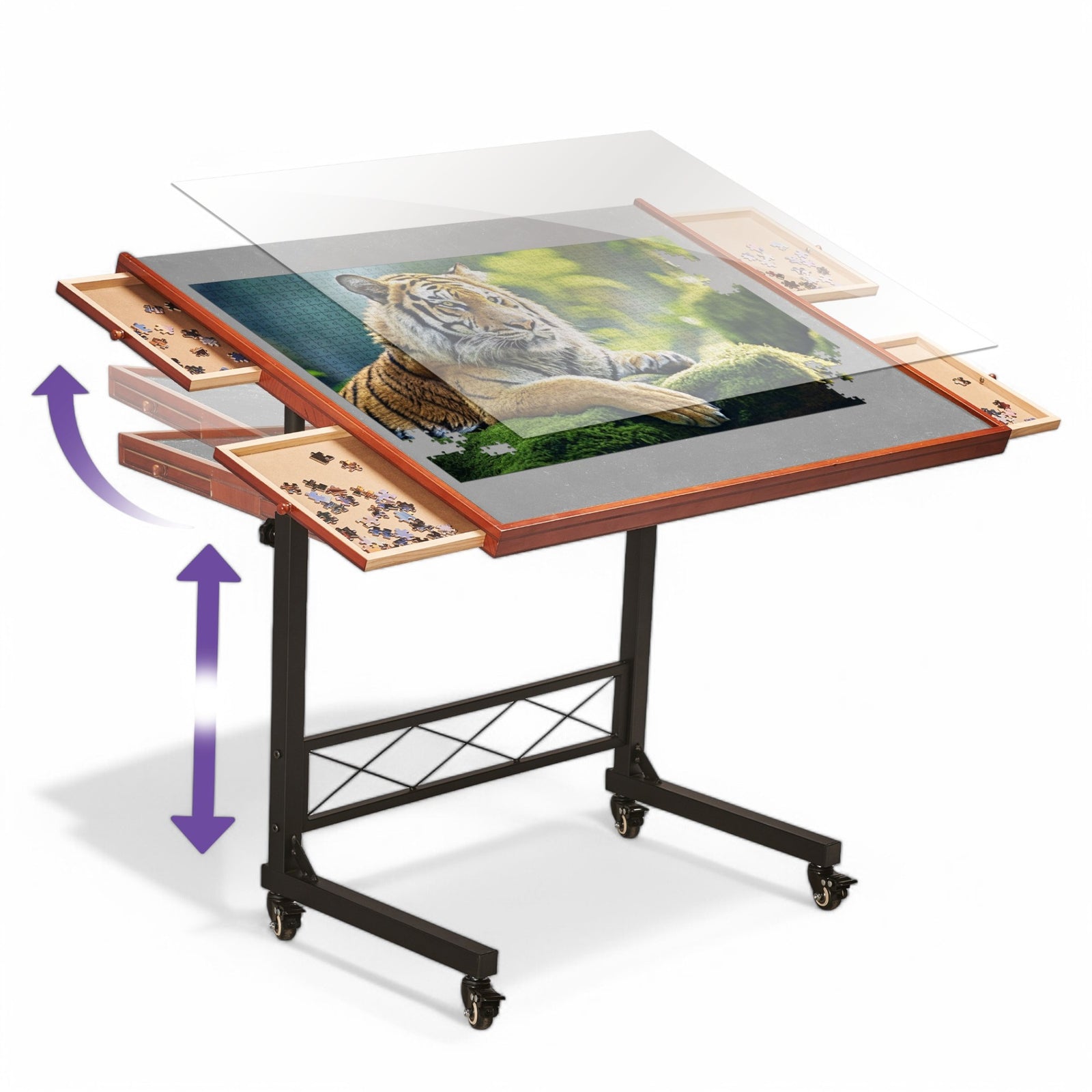 Joyberri Adjustable Puzzle Desk – Bonus Puzzle Included